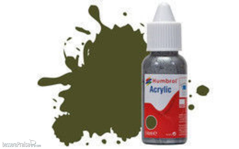Humbrol DB0155 - HUMBROL ACRYLIC DROPPER BOTTLE 14ML No 155 Matt Olive ...